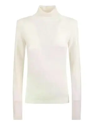Fabiana Filippi Embellished Turtleneck Top Neutrals