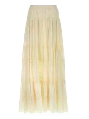 Ermanno Scervino Lace Insert Maxi Skirt - Neutrals