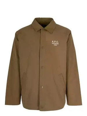 A.P.C. Buttoned Logo-detail Shirt Jacket