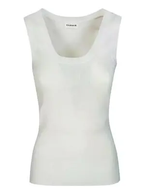P.a.r.o.s.h Ribbed Tank Top - White