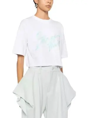 Balmain Cropped T-shirt - White