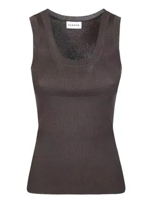 P.a.r.o.s.h Ribbed Tank Top - Brown