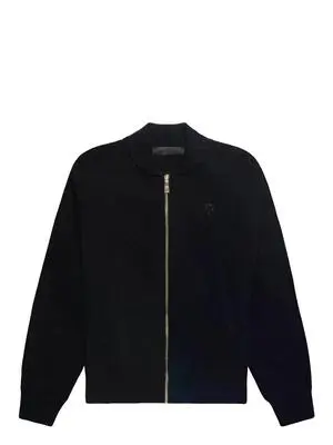 PLACE OF ËLMS Logo-embroidered Cardigan - Black