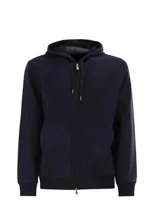 Brunello Cucinelli Zip-up Hoodie - Blue