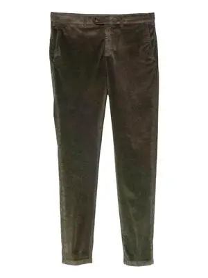 Canali Corduroy-effect Trousers - Brown