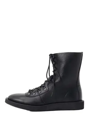 Yohji Yamamoto Lace-up Leather Boots - Black