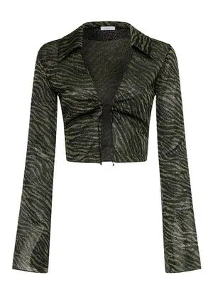 Oseree Oséree Animalier Slim Shirt Green