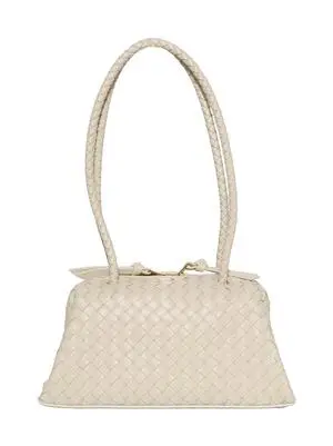 Bottega Veneta Intrecciato Tokyo Pouch - Off White