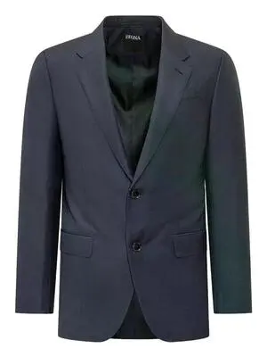 Zegna Buttoned Blazer - Blue