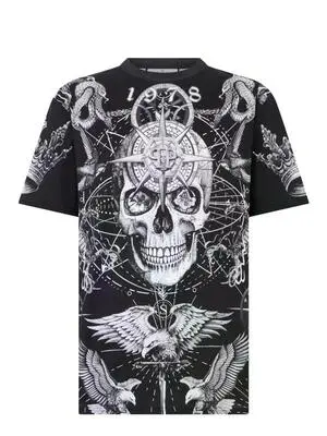 Philipp Plein Round-neck Printed T-shirt - Black