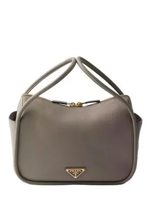 Prada Leather Tote Bag - Grey