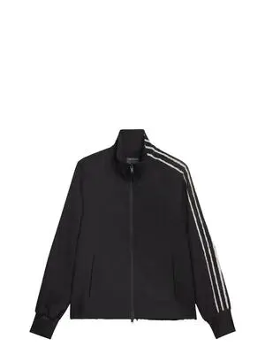 Y3 Stripe-embellishment Zip-fastening Sweatshirt - Black