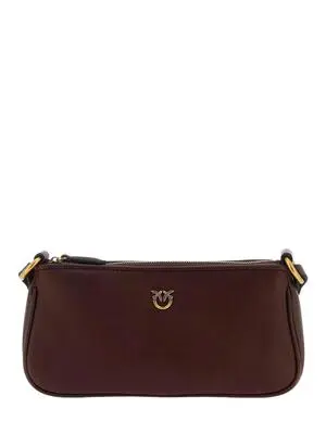 Pinko Love Birds Half Moon Crossbody Bag - Brown