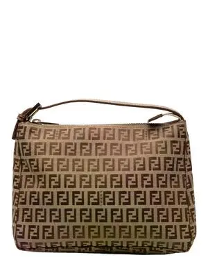 Fendi 2000-2010 Zucchino Canvas Handbag - Brown
