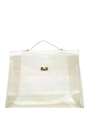 Hermès 1997 Souvenir De L'exposition Kelly Handbag - White
