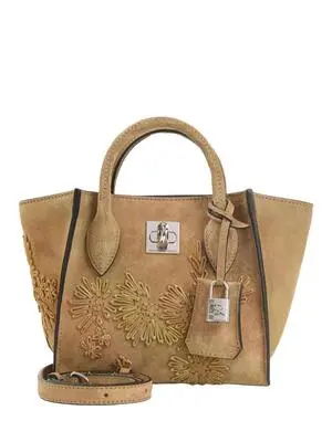 Ermanno Scervino Maggie Medium Tote With Floral Appliqu - Brown