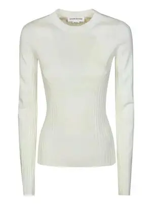 VICTORIA BECKHAM Long-Sleeve Ribbed T-Shirt