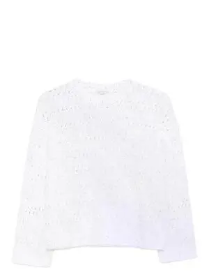 Brunello Cucinelli Open Knit Sweater - White