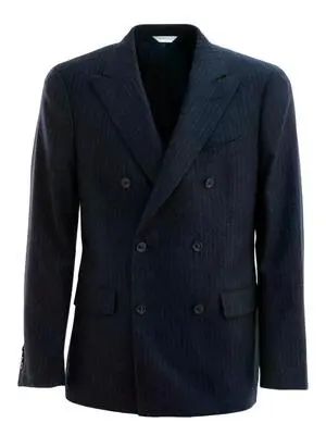 Boglioli Pinstripe Double-breasted Suit - Blue