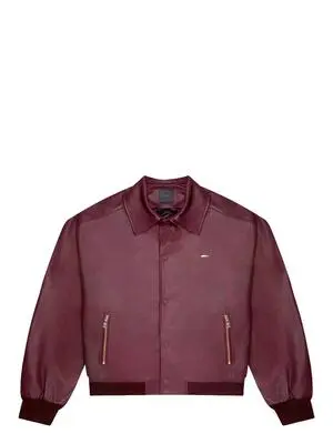 PLACE OF ËLMS Diamond Classic-collar Jacket - Red