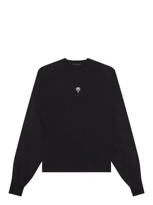 PLACE OF ËLMS Logo-embroidery Long-sleeve T-shirt - Black