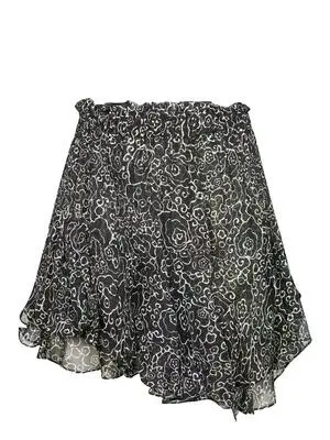 MARANT ETOILE Floral Print Ruffled Shorts
