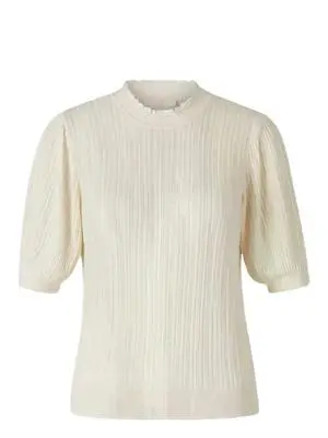Ulla Johnson Gemma Ribbed-knit T-shirt - Neutrals