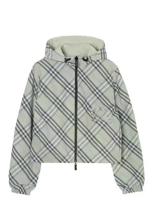 Burberry Check Reversible Cropped Jacket - Green