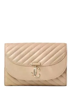 JIMMY CHOO Quilted Chain-strap Clutch - Neutrals