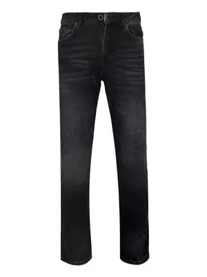 GAELLE Slim Fit Denim Trousers - Black