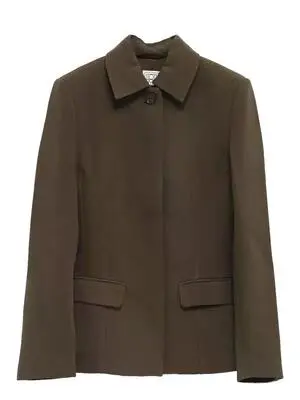 TOTEME Notched Collar Pocket Jacket - Brown