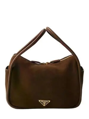 Prada Suede Tote Bag - Brown