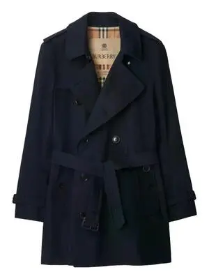 Burberry Long-sleeve Trench Coat - Blue