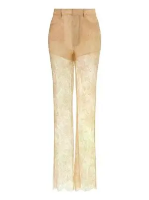 Giuseppe Di Morabito Lace Flared Trousers - Neutrals