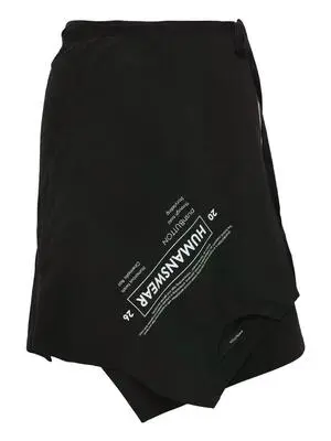 PUSHBUTTON Tie-waist Mini Skirt - Black