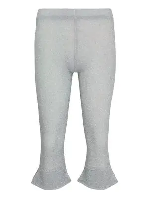 PUSHBUTTON Ruffled Hem Trousers - Silver