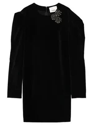 Isabel Marant Étoile Danee Embellished Puff-sleeve Mini Dress - Black