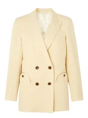 BLAZÉ MILANO Savannah Everyday Linen And Silk-blend Blazer - Yellow