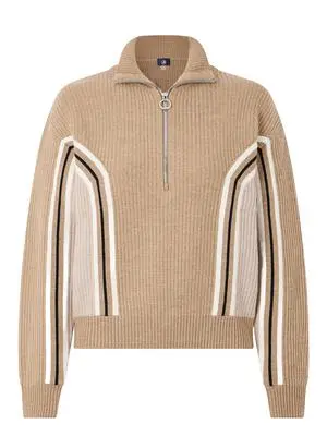 Fusalp Mirala Striped Wool Sweater - Brown