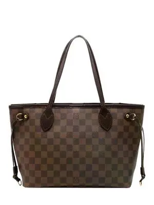 LOUIS VUITTON 2010 Damier Ebene Neverfull Pm Tote Bag - Brown