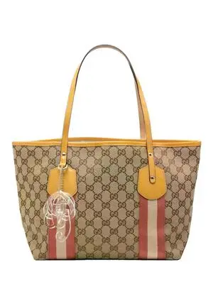 Gucci Gg Canvas Web Jolie Tote Bag - Brown