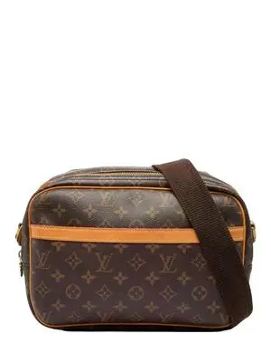 LOUIS VUITTON 2002 Monogram Reporter Pm Crossbody Bag - Brown