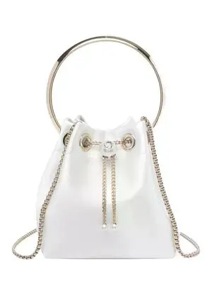 JIMMY CHOO Bon Bon Ring-handle Mini Bag - White