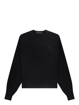 Place Of Ëlms Embroidered Crew Neck Sweater - Black