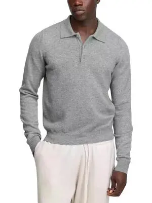 Extreme Cashmere N°223 Be Long-sleeve Polo Shirt - Grey