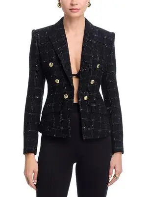 Generation Love Elsa Tweed Blazer - Black/white