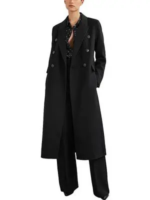 REISS Brogan Blindseam Coat - Navy