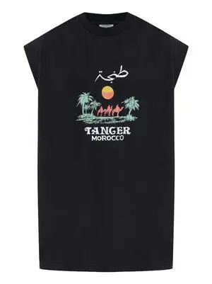 Vetements Morocco Tourist Sleeveless Tee - Black