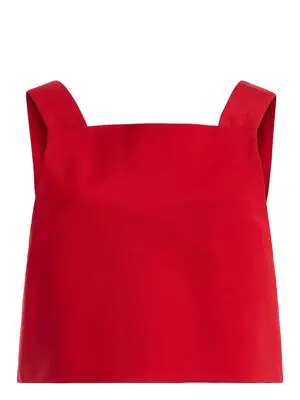 ROSIE ASSOULIN Rosie Assoulin Cotton Grosgrain Cropped Top