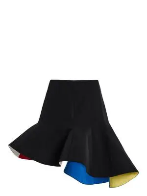 Rosie Assoulin Simon Says Peak Drama" Cotton-grosgrain Mini Skirt - Multi